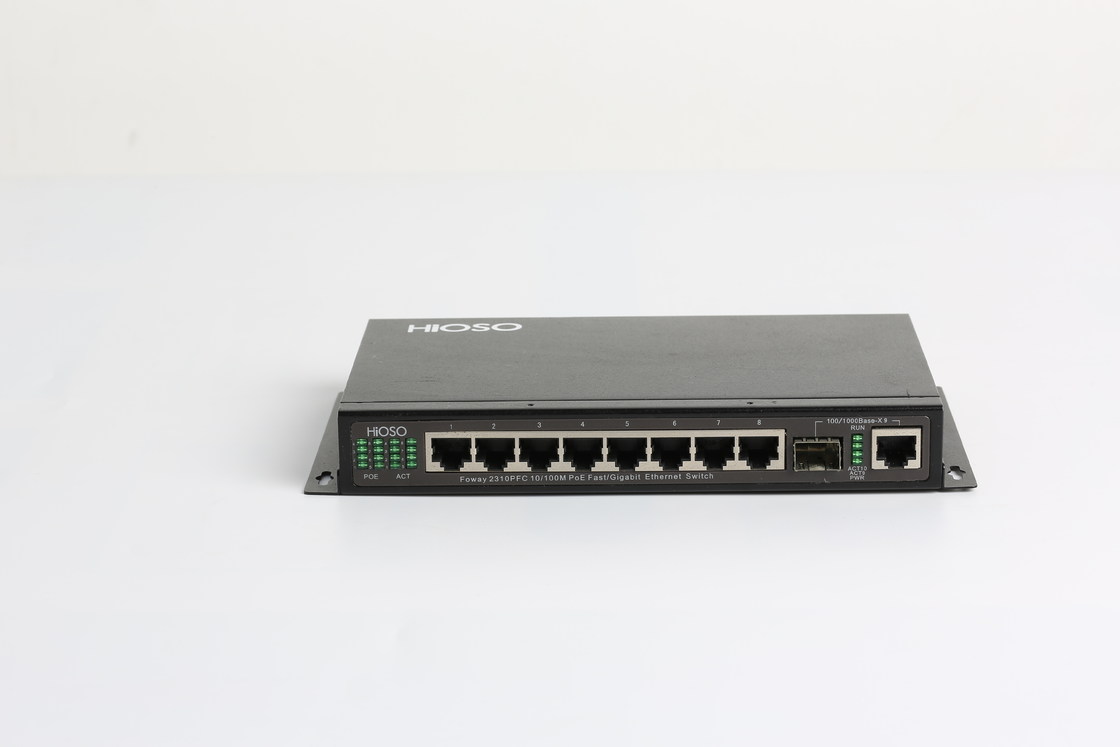 8 100M RJ45 PoE Ports + 2 1000M SFP Ports PoE Network Switch