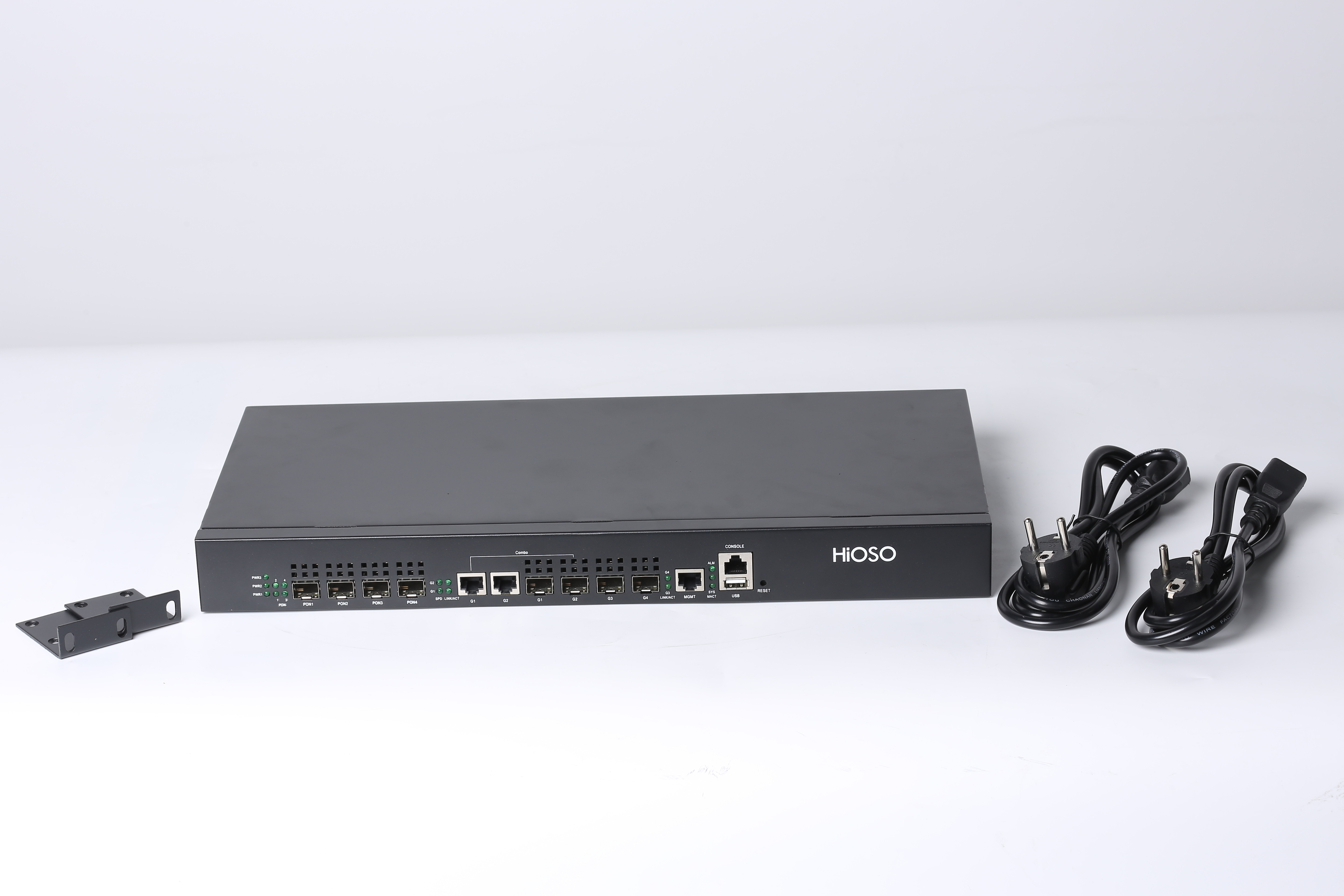 HA7304C Hioso EPON OLT 1 U Rack 4 Port Epon 2 Combo Fiber Optical Equipment